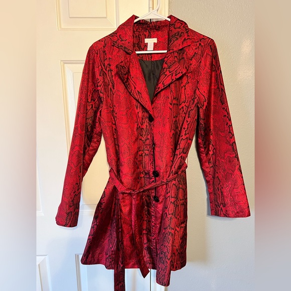 Chico's | Jackets & Coats | Chicos Red Snake Print Jacket Size 2 | Poshmark
